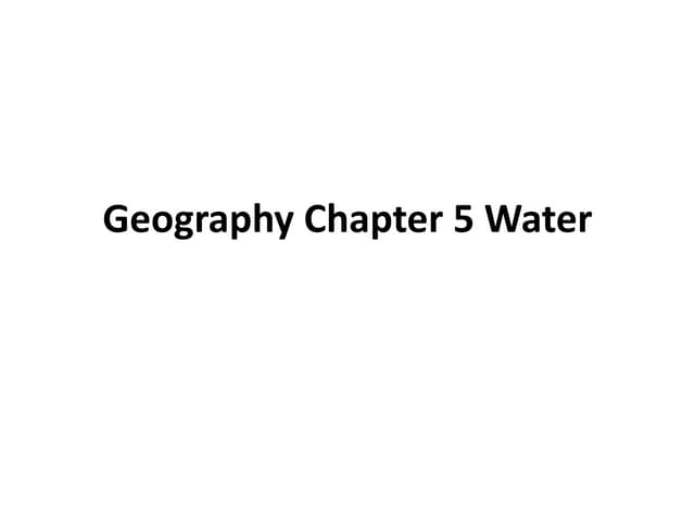 WATER, class 7 geography lesson 5, cbse | PDF
