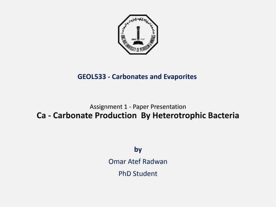 Biomineralization | PPTX | Chemistry | Science