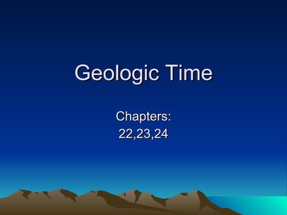 The geological time scale | PPT