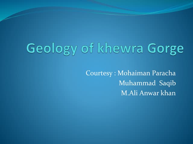 SALT RANGE | GEOLOGY OF PAKISTAN | PDF