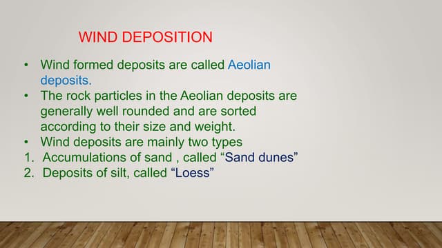 Geological action of wind | PPT