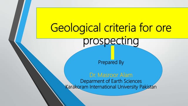 PROCESSES OF FORMATION OF ORE DEPOSIT | PPTX