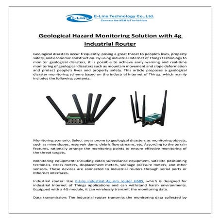 Geological Hazard Monitoring Solution with 4g Industrial Router.pdf