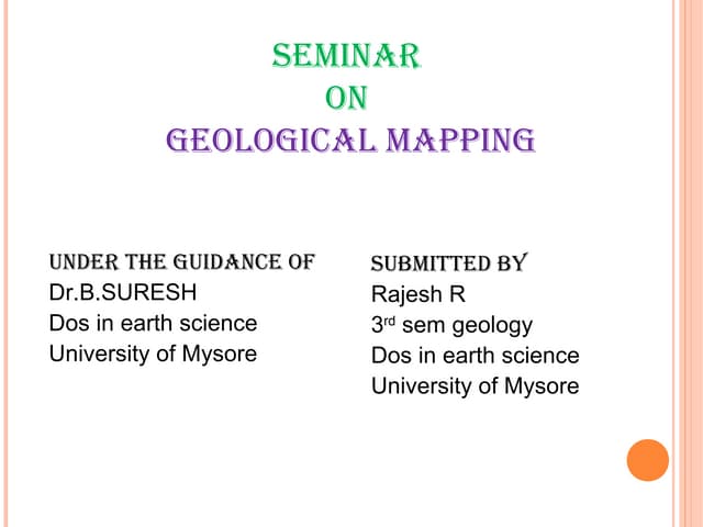 Geological mapping | PPTX