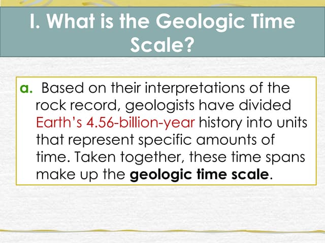 The geological time scale | PPT