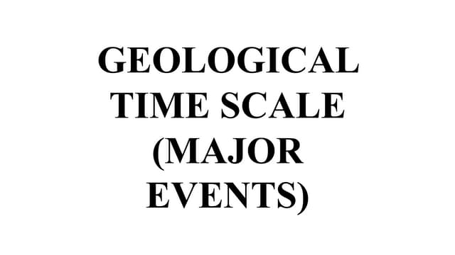 GEOLOGICAL TIME SCALE - Eon period and epoch.pptx