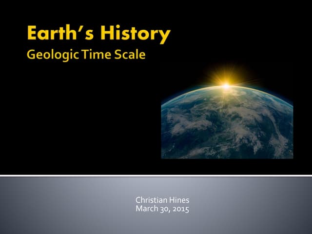 Geologic Time Scale Ppt Grade 11