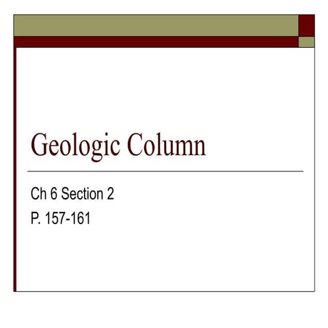 Geologic Column | PPT