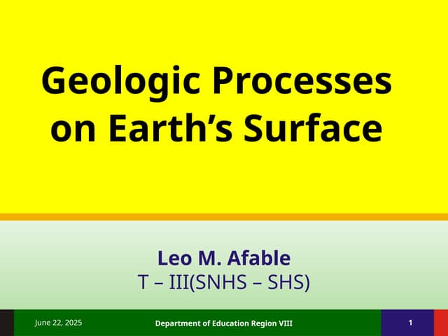 Earth Science -Stem Grade 11 - Weathering | PPTX