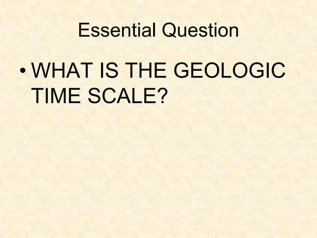 Geological time scale | PPTX