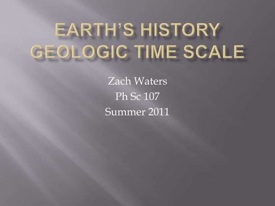 Geologic Time Scale 9 | PPT | Geology | Science