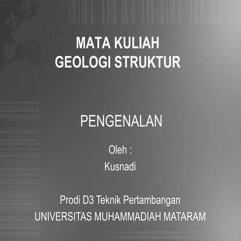Struktur geologi | PPTX