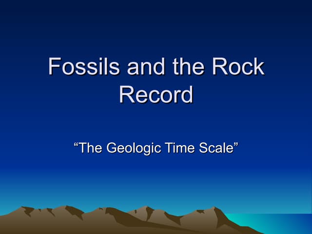 Quarter 4 Week 7 Defining and Identifying Subdivisions of Geologic Time Scale Using Index Fossil ...
