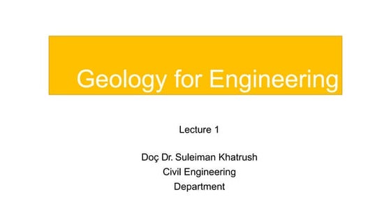 1.1 introduction of geology,Branches and Scope of Geology | PPT