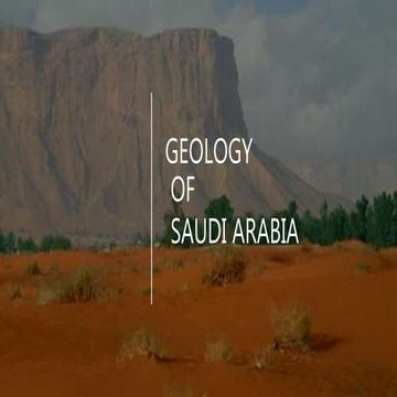 Geology of ksa presentation | PPTX