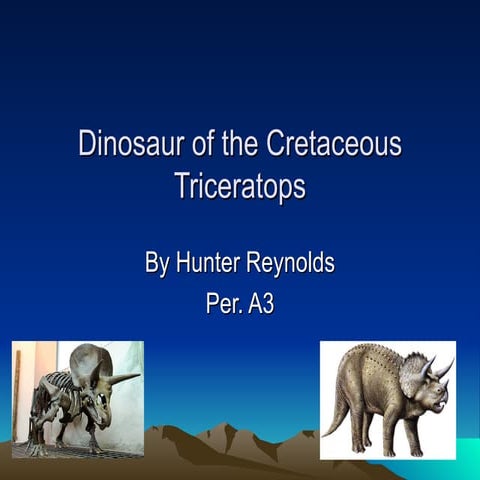 Triceratops(Dinosaur) | PPTX