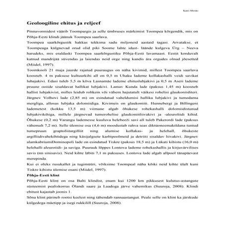 Geoloogiline ehitus ja reljeef | DOCX