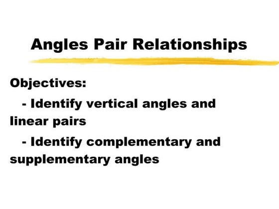 1.5 Complementary and Supplementary Angles | PPT | Physics | Science
