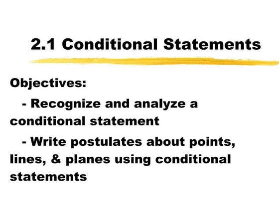 Conditional Statements | If-then Statements | PPT
