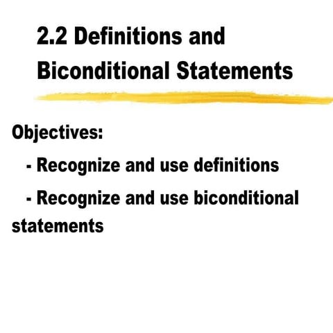 Conditional and biconditional statements | PPTX