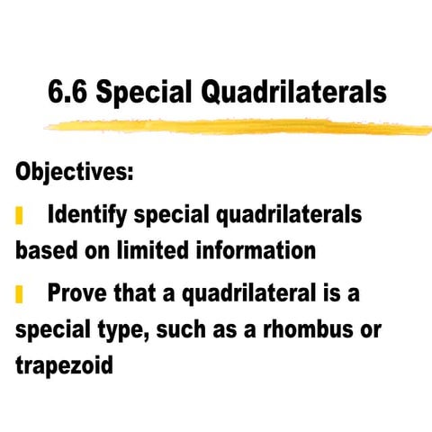 Classifying quadrilaterals | PPT