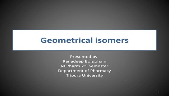 Geometrical Isomerism | PPT