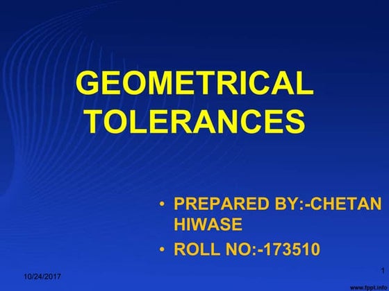 Introduction to Geometric Dimensioning and Tolerancing (GD&T) | PPT | 3-D Graphics | Computer ...