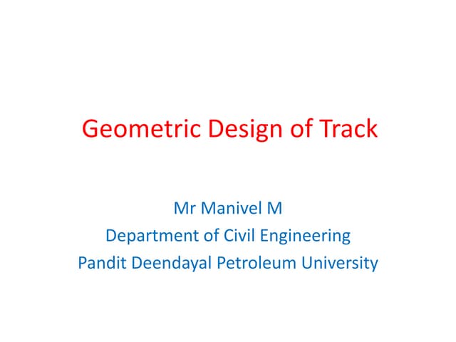 Different Cross sections of Rail Tracks and Railway Station Layout | PPTX