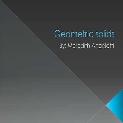 Geometric solids | PPT