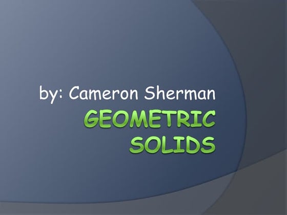 Geometric solids | PPT