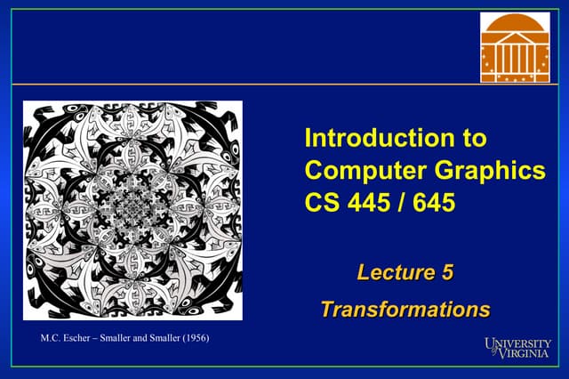 Computer graphics basic transformation | PPTX