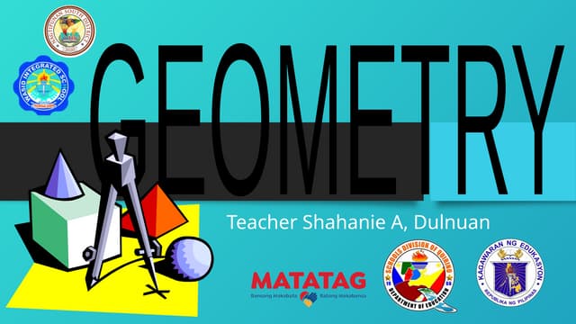 Basic Concept of Geometry (Grade 7 Lesson) | PPTX | Geography | Science
