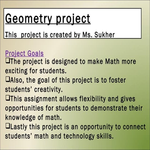 Geometry Project 1check | PPT | Education