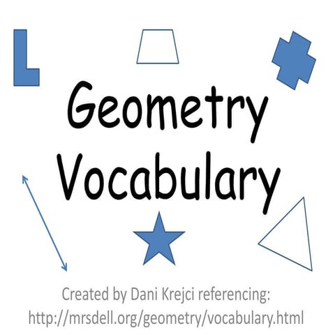 Geometry vocabulary | PDF
