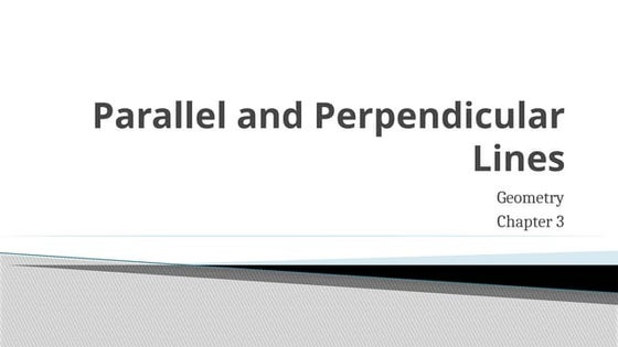 Parallel and perpendicular lines | PPT | Geography | Science
