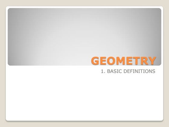 GEOMETRY-(Introduction/Important Terms/Examples) | PPT