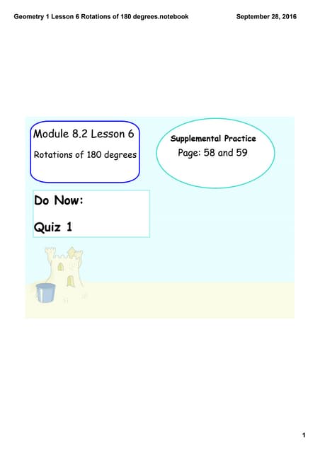Geometry 1 lesson 5 rotations day 2 | PDF
