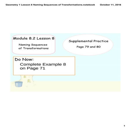 Geometry 1 lesson 8 naming sequences of transformations | PDF | Physics | Science
