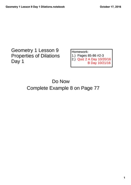Geometry 1 lesson 5 rotations day 1 | PDF