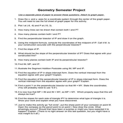 Geometry final project 1 | PDF