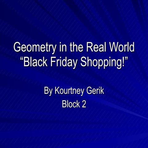 Geometry In The Real World | PPT