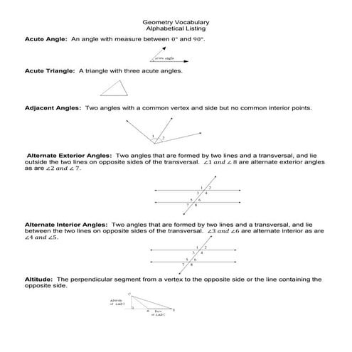 Geometry master vocabulary | PDF