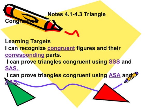 Proving Triangles Congruent Sss, Sas Asa | PPT | Geography | Science