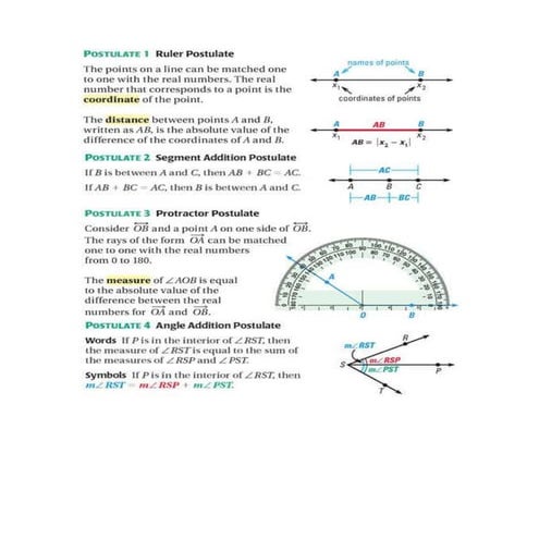 Geometry postulates | PDF