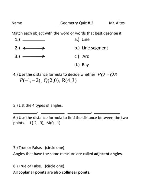 Geometry 1.1 patterns and inductive reasoning | PPTX | Science