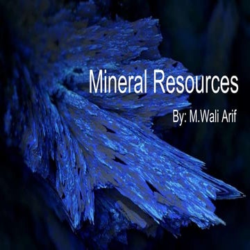 Geo mineral resources | PPT