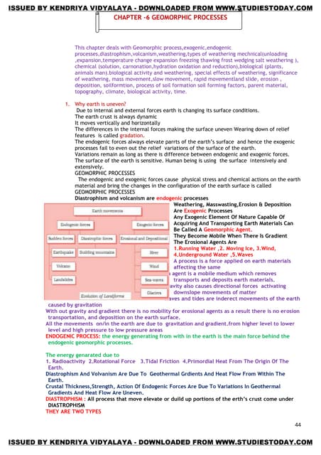 Geologic Processes on Earth | PPTX