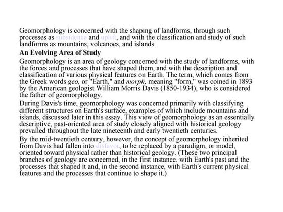 Fundamental concepts of geomorphology | PPTX | Geology | Science
