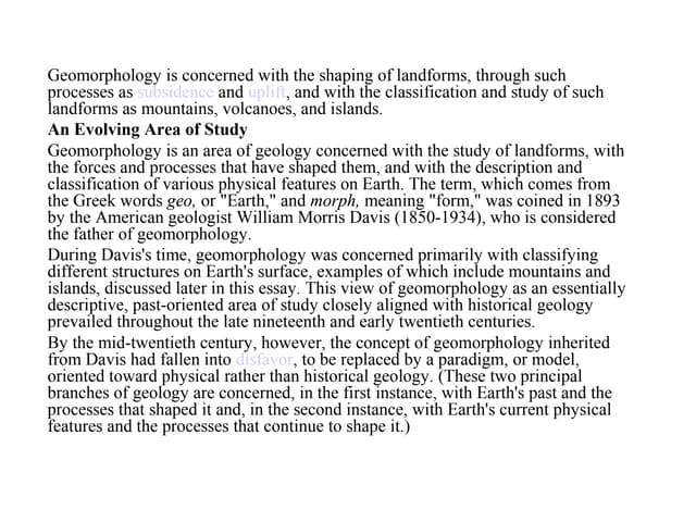 Fundamental concepts of geomorphology | PPTX