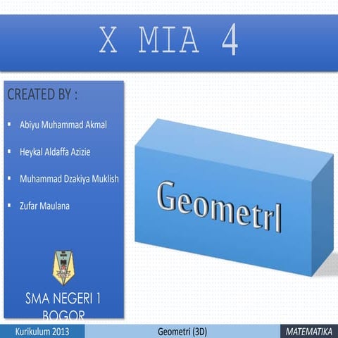 Geomteri (3 d) | PPTX